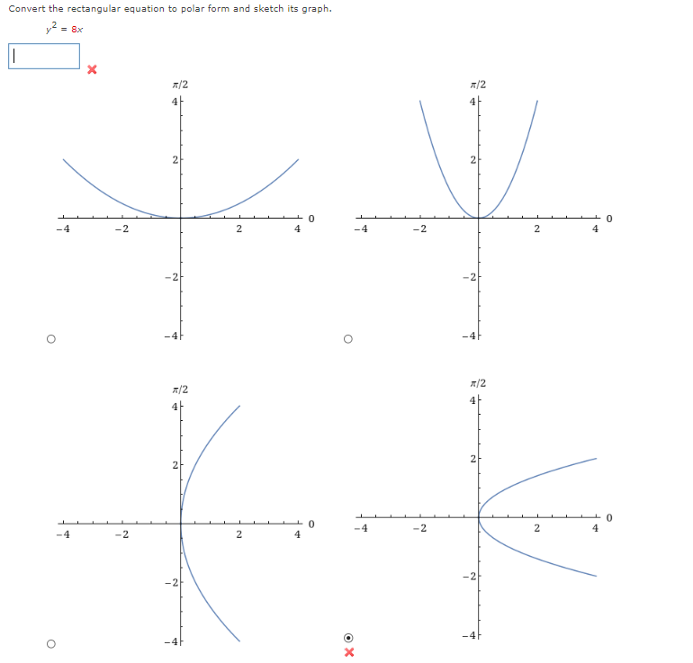 Solved Convert the rectangular equation to polar form and | Chegg.com