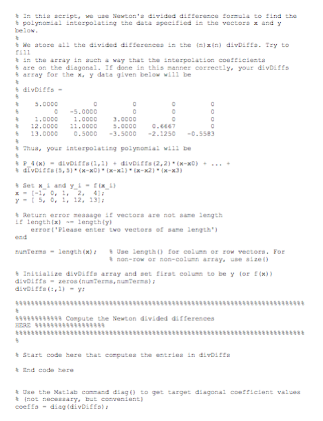 Solved 3 Matlab Write A Working Matlab Code That Computes 