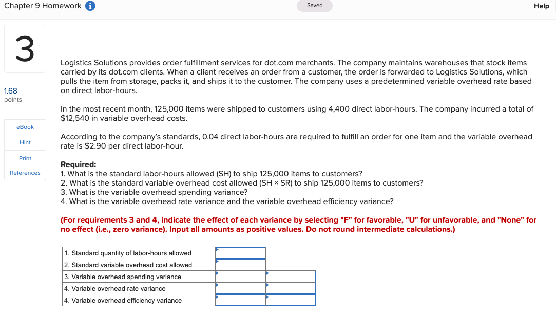 Solved Logistics Solutions provides order fulfillment | Chegg.com