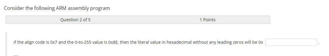 Consider the following ARM assembly program Question | Chegg.com