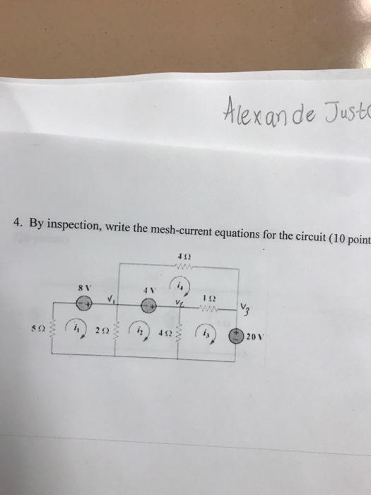 Solved By inspection, write the mesh-current equations for | Chegg.com Solved By inspection, write the mesh-current equations for | Chegg.com