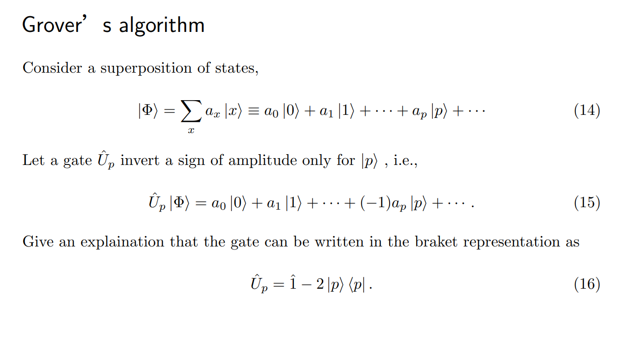 Solved Consider a superposition of states, | Chegg.com