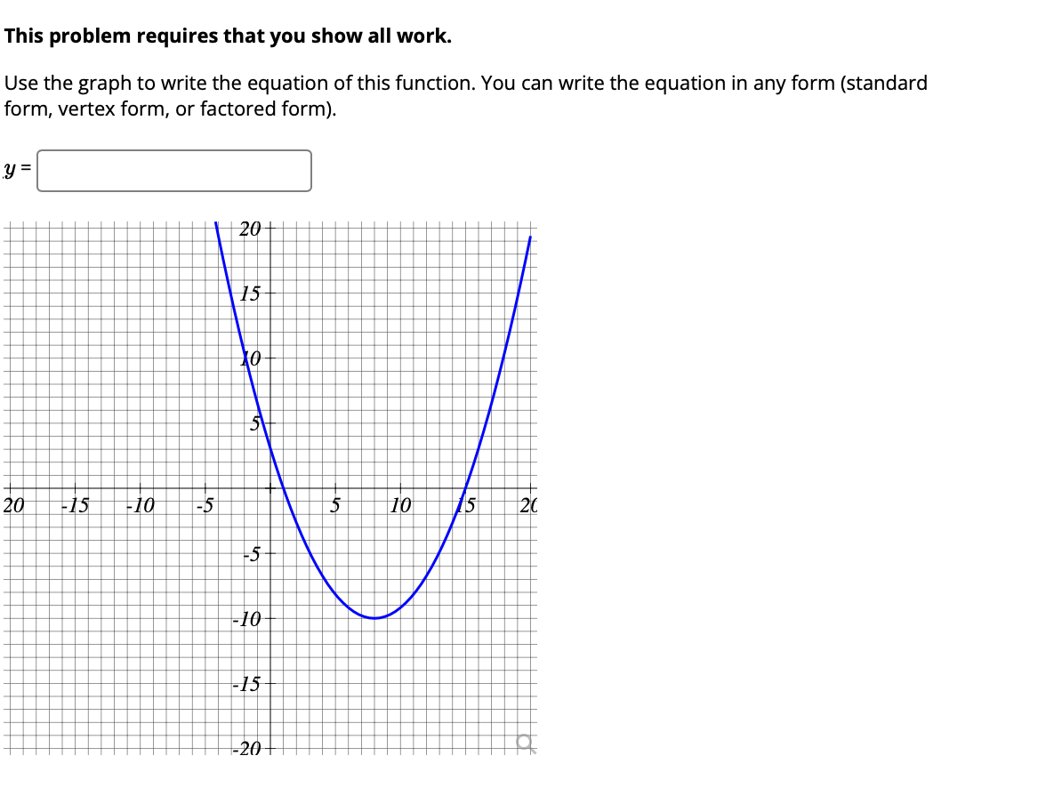 Solved This problem requires that you show all work. Use the | Chegg.com