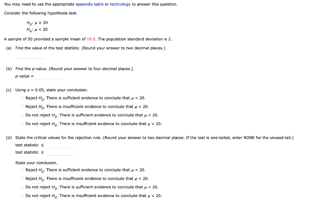 Solved You may need to use the appropriate appendix table or | Chegg.com