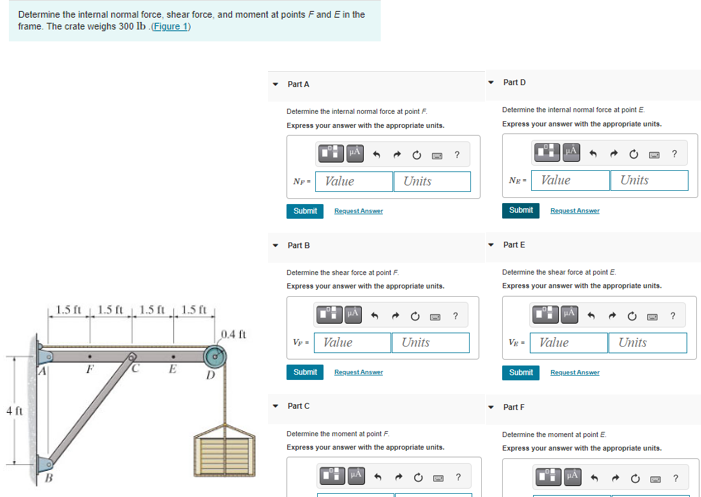 Solved Determine the internal normal force, shear force, and | Chegg.com