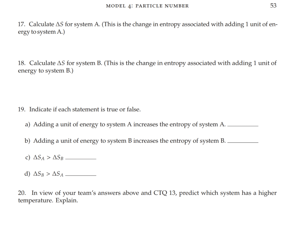 Solved 17. Calculate ΔS for system A. (This is the change in | Chegg.com