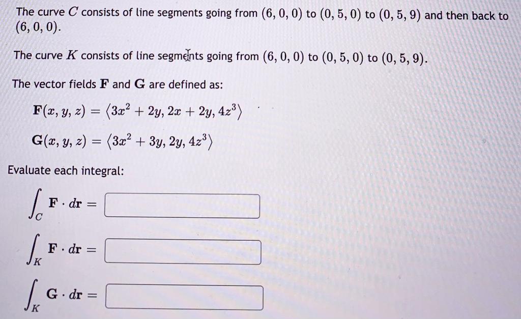 Solved The curve C consists of line segments going from | Chegg.com