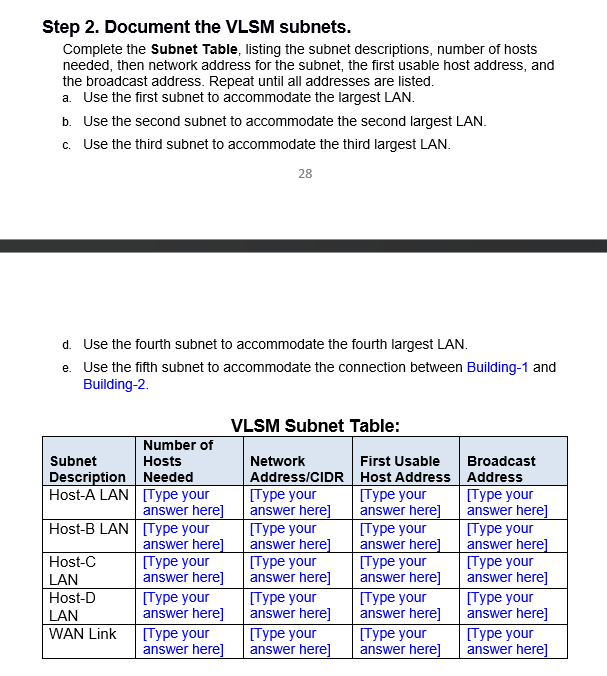 Solved Logbook Activity 5 Subnetting Network Topologies 1