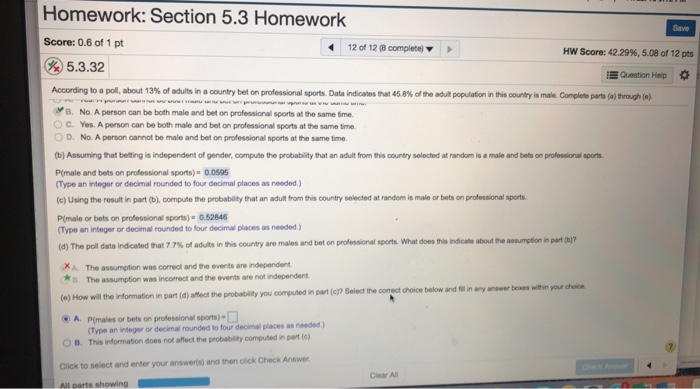 Solved Homework Section 5 3 Homework Save Score 0 6 Of 1