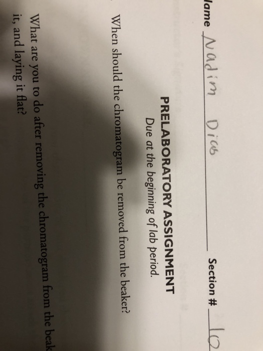 Solved ame Nadim Dics Section # 12 PRELABORATORY ASSIGNMENT | Chegg.com