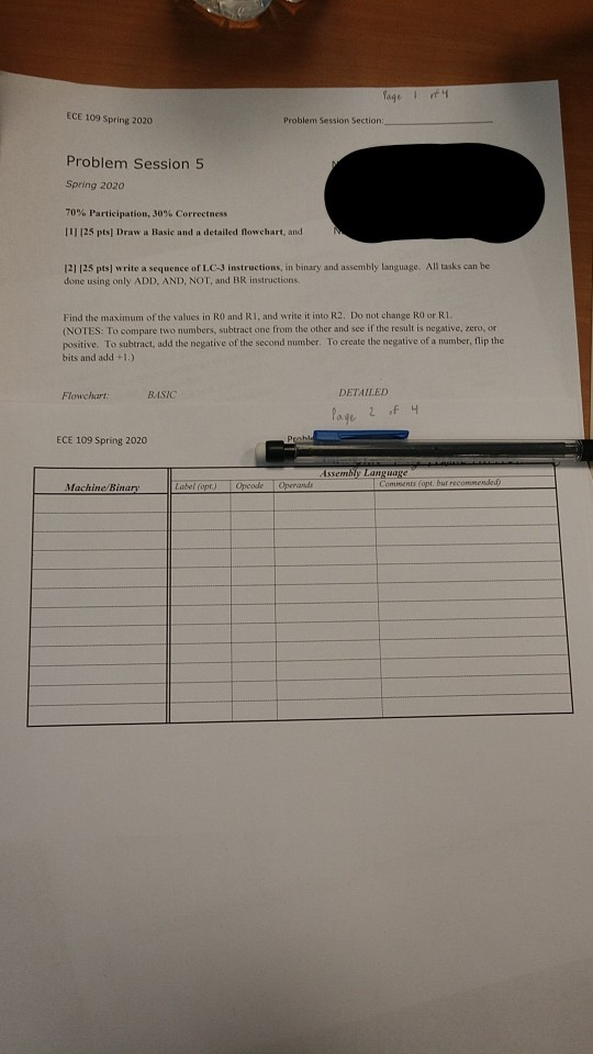 Solved Page 1 of 4 ECE 109 Spring 2020 Problem Session | Chegg.com