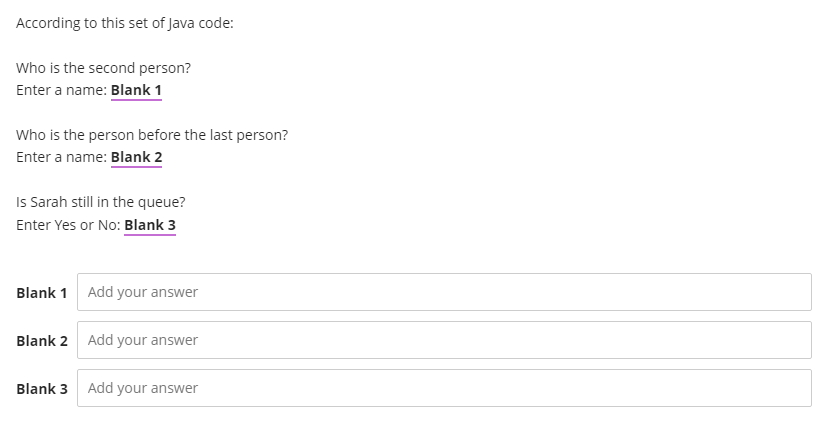 Solved Use the following Java code to answer the three | Chegg.com