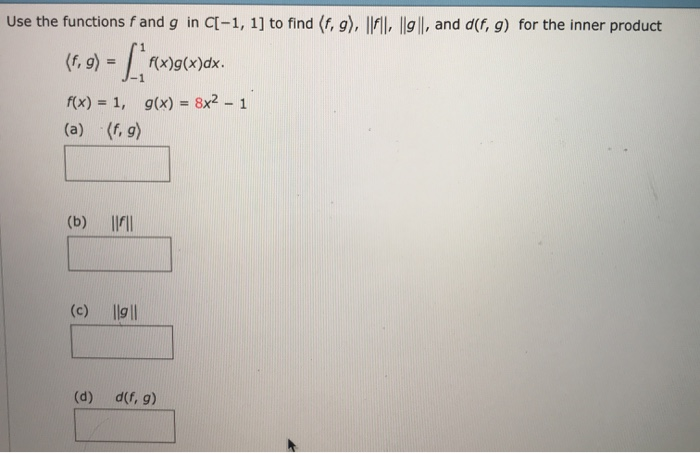 Solved Use The Functions Fand G In C[ 1 1] To Find F G
