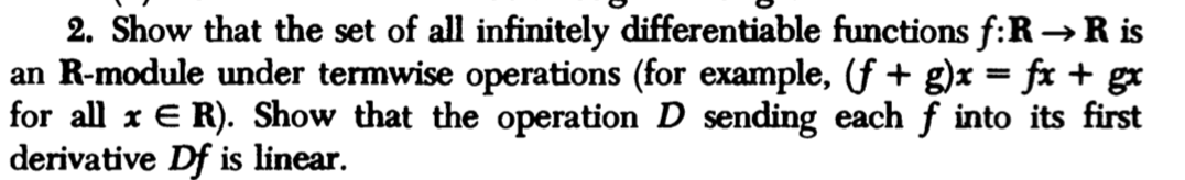 Solved 2. Show that the set of all infinitely differentiable | Chegg.com