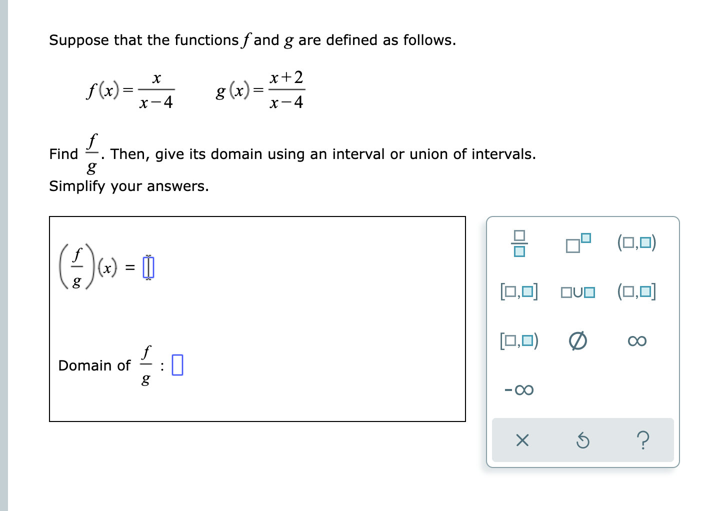 Solved Suppose that the functions f and g are defined as | Chegg.com