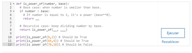 Solved Fill in the blanks to make the is_power_of function | Chegg.com