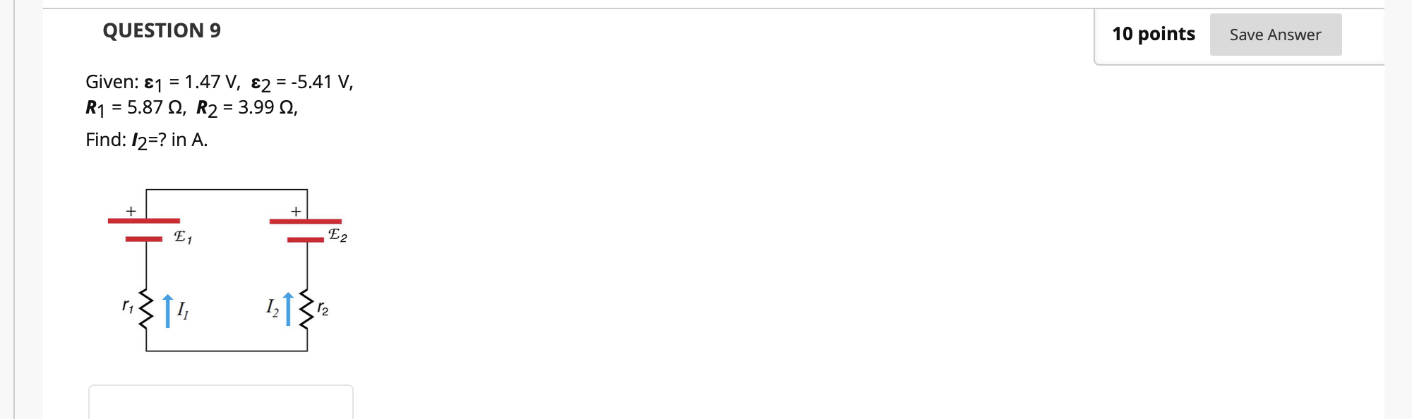 Solved QUESTION 9 10 points Save Answer Given: £1 = 1.47 V, | Chegg.com Solved QUESTION 9 10 points Save Answer Given: £1 = 1.47 V, | Chegg.com