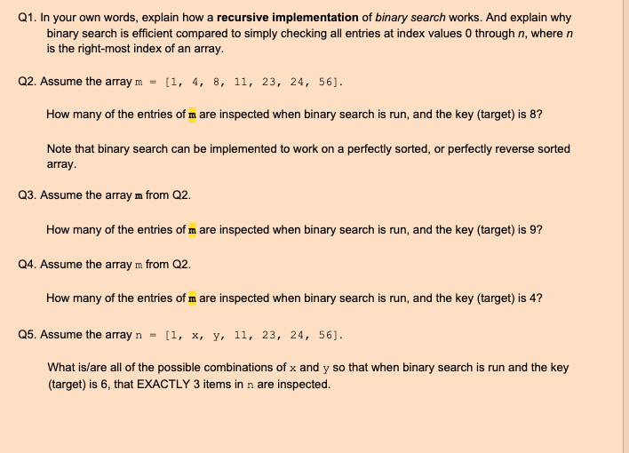 Solved Q1. In your own words, explain how a recursive | Chegg.com