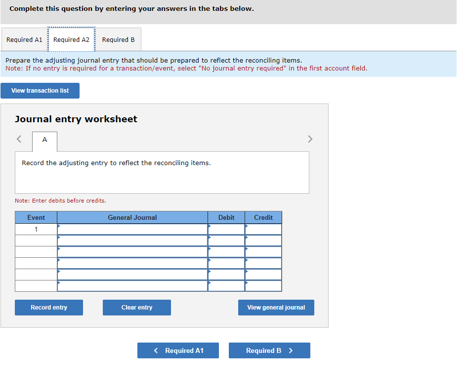 Solved Exercise 5-11 (Algo) Bank reconciliation adjustment | Chegg.com Solved Exercise 5-11 (Algo) Bank reconciliation adjustment | Chegg.com