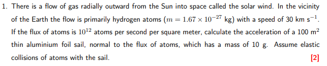 Solved 1. There is a flow of gas radially outward from the | Chegg.com