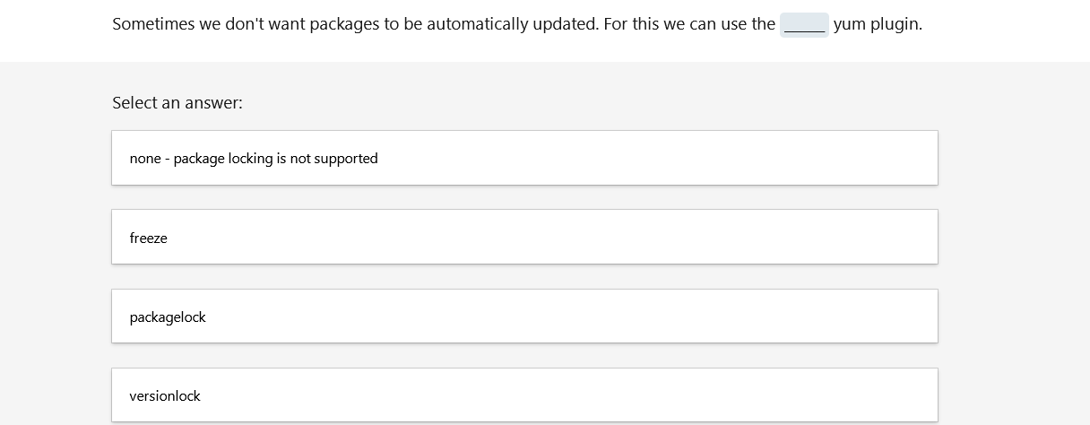 Solved Sometimes we don't want packages to be automatically | Chegg.com