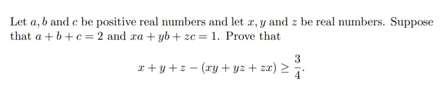 Solved Let a, b and c be positive real numbers and let x,y | Chegg.com