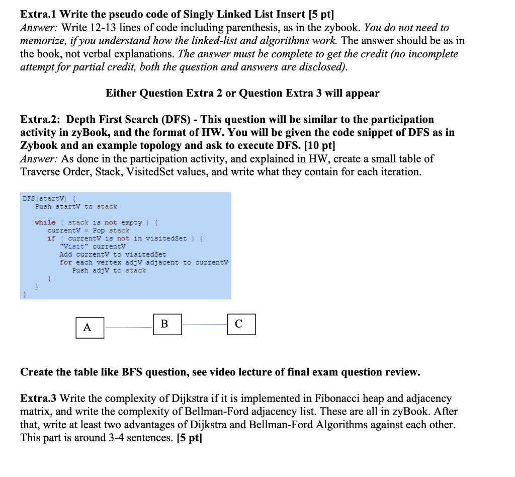 Solved Extra1 Write The Pseudo Code Of Singly Linked List