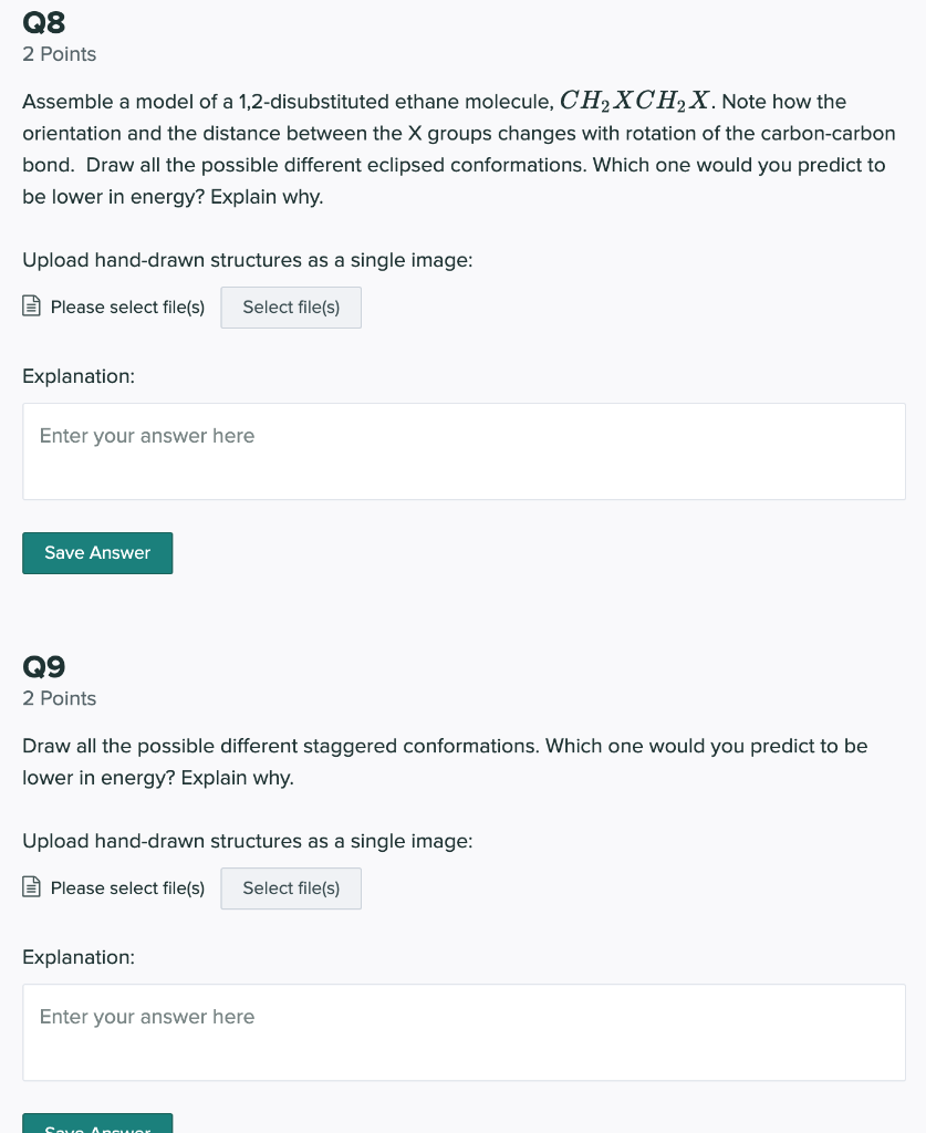 Solved Q8 2 Points Assemble a model of a 1,2-disubstituted | Chegg.com