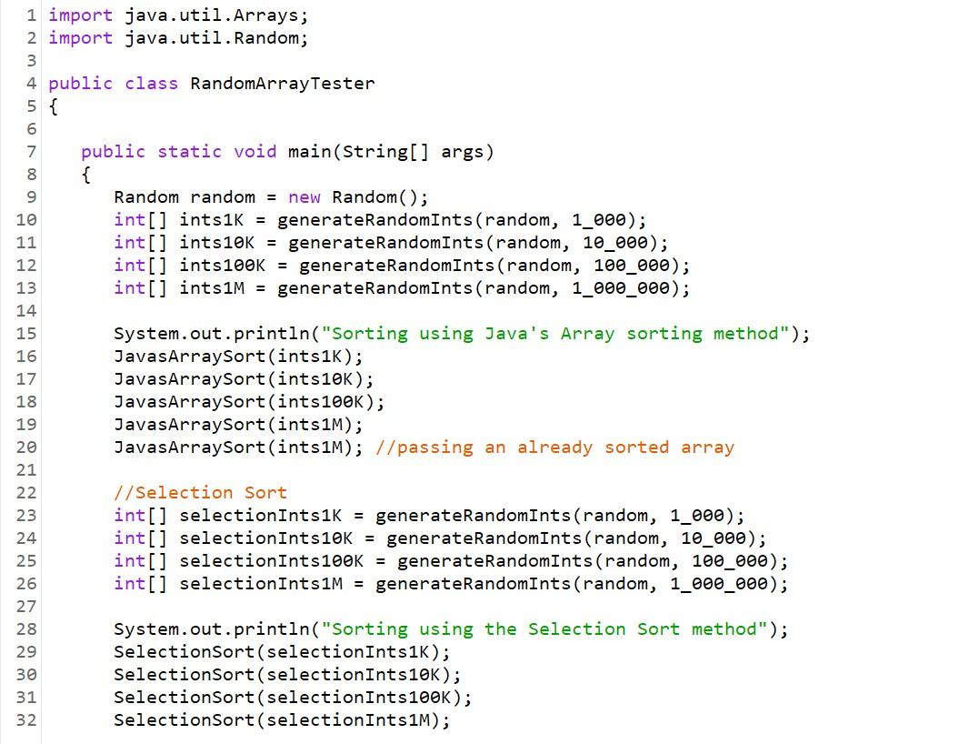 Solved 1 import java.util.Arrays; 2 import java.util. | Chegg.com