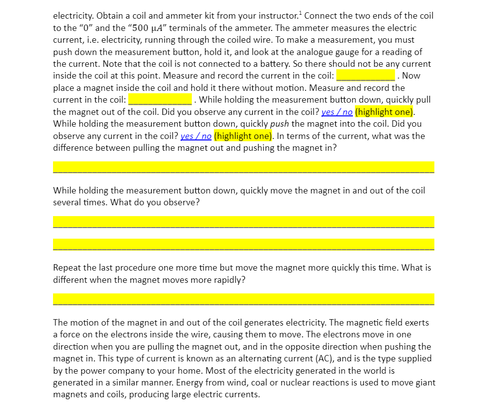 Solved EXPERIMENT 6: BUILDING AN ELECTROMAGNET [Video may be | Chegg.com