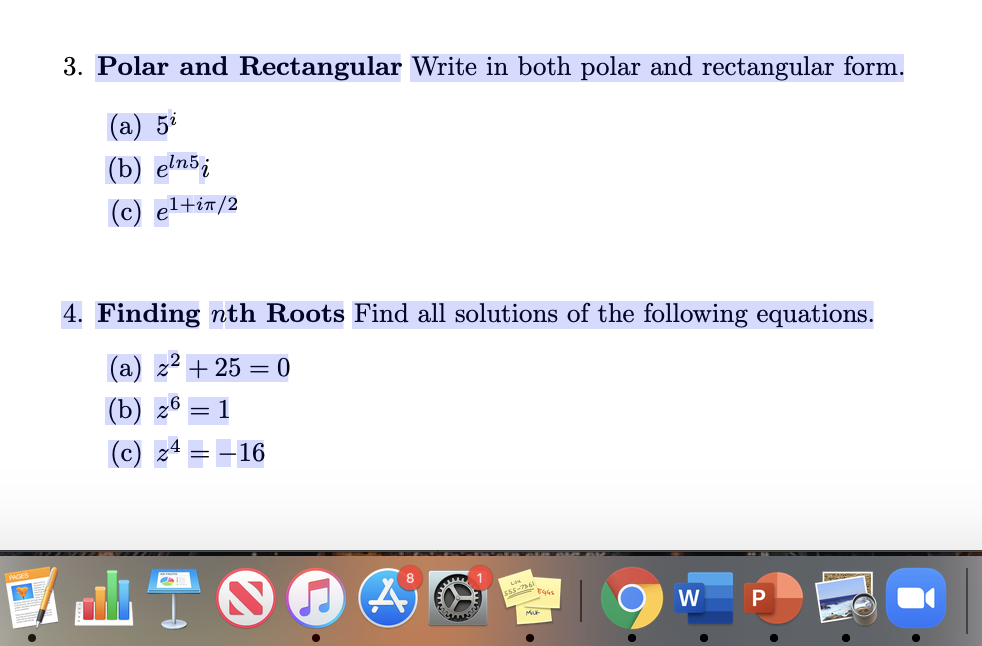 Solved 3. Polar and Rectangular Write in both polar and | Chegg.com