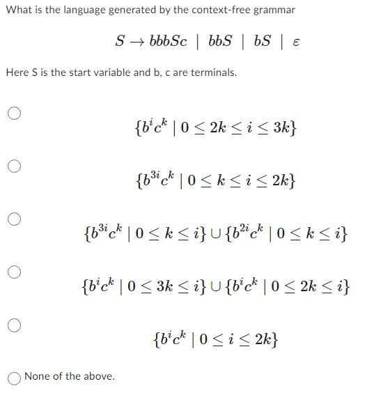Solved What is the language generated by the context-free | Chegg.com