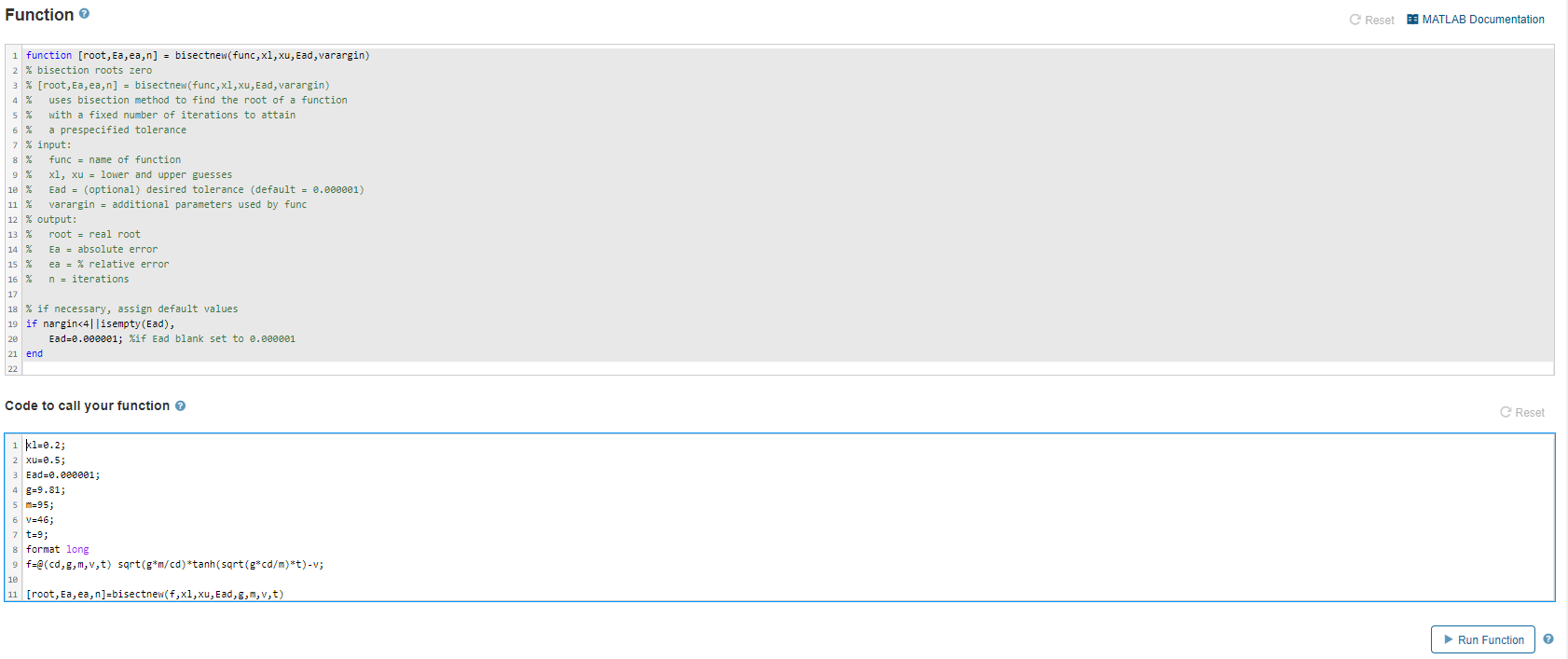 Solved Function Reset Ep Matlab Documentation 1 Function 