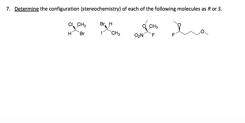 Solved Determine the configuration (stereochemistry) of each | Chegg.com
