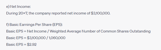 If the calculation below for Basic EPS is correct, | Chegg.com