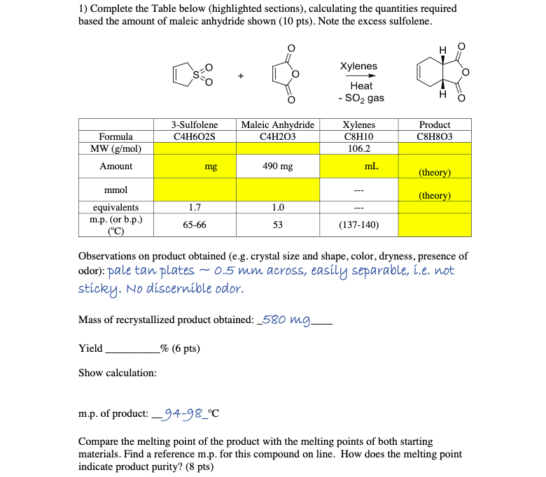 Solved O I Xylenes Heat - SO2 gas 3-sulfolene maleic | Chegg.com