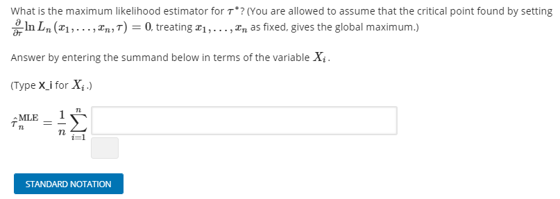 Solved Maximum Likelihood Estimator of the variance a | Chegg.com