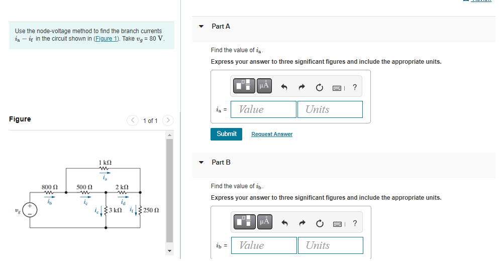Solved \begin{tabular}{l} Use the node-voltage method to | Chegg.com