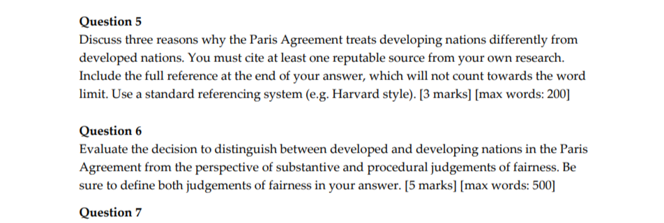 Solved PART B Emissions reduction treaties between nations | Chegg.com