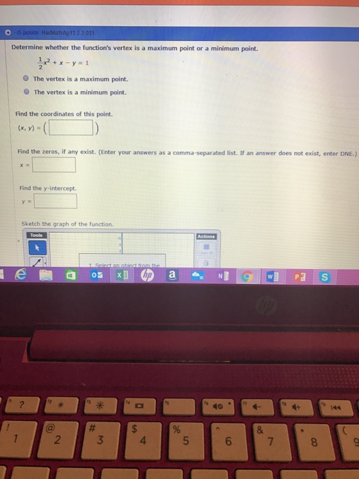Solved Determine Whether The Functions Vertex Is A Maximum