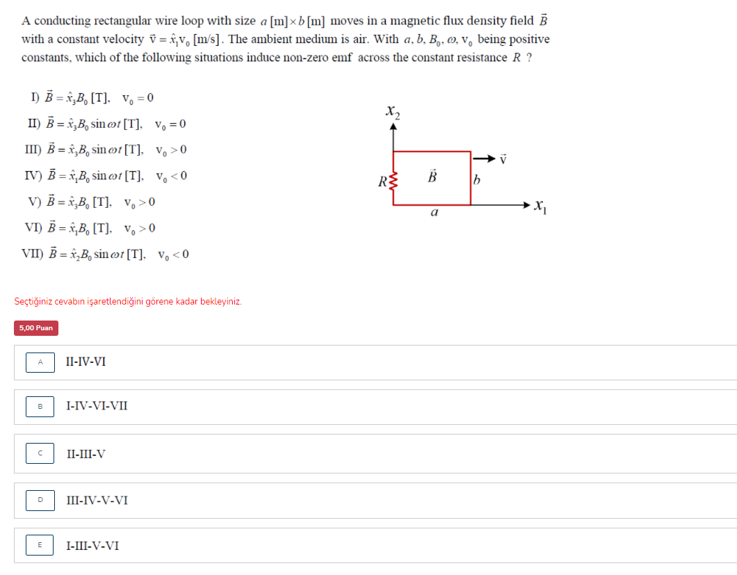 Solved A conducting rectangular wire loop with size a [m]xb | Chegg.com