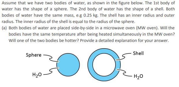 Solved Assume that we have two bodies of water, as shown in | Chegg.com