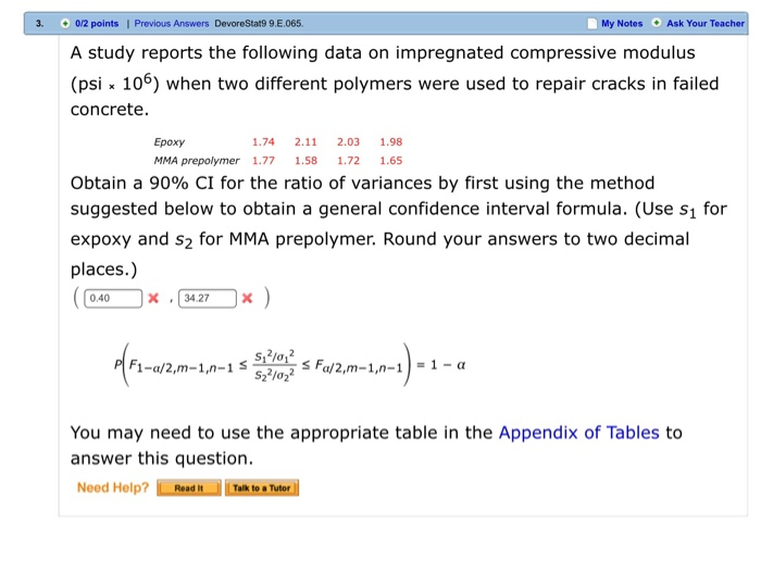 Solved 3 O 2 Points I Previous Answers Devorestat9 9 E 065