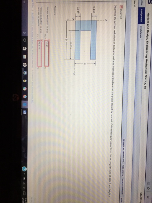 Solved Determine the percent reductions in both area and | Chegg.com