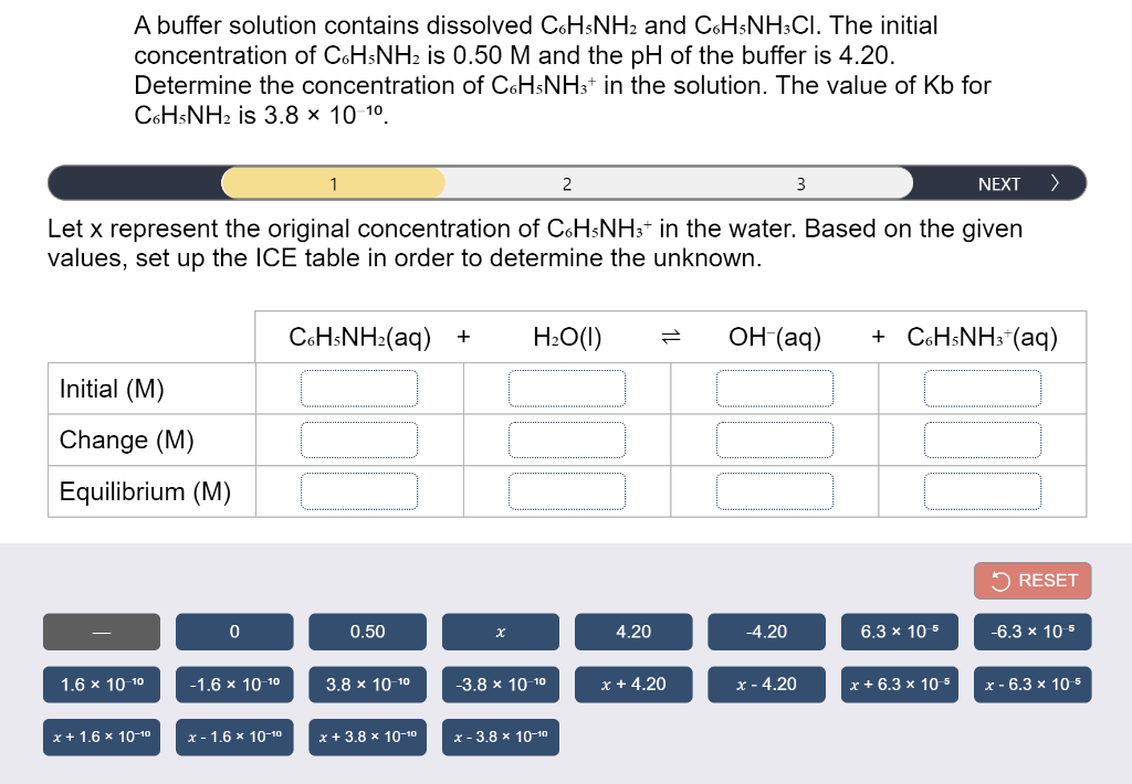 Solved A buffer solution contains dissolved C.H NH2 and | Chegg.com
