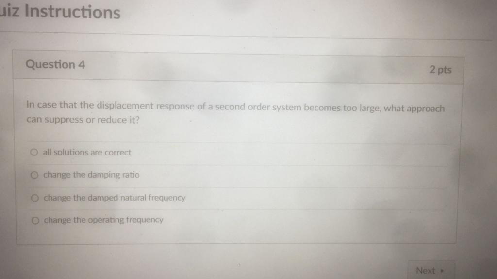 Solved In case that the displacement response of a second | Chegg.com