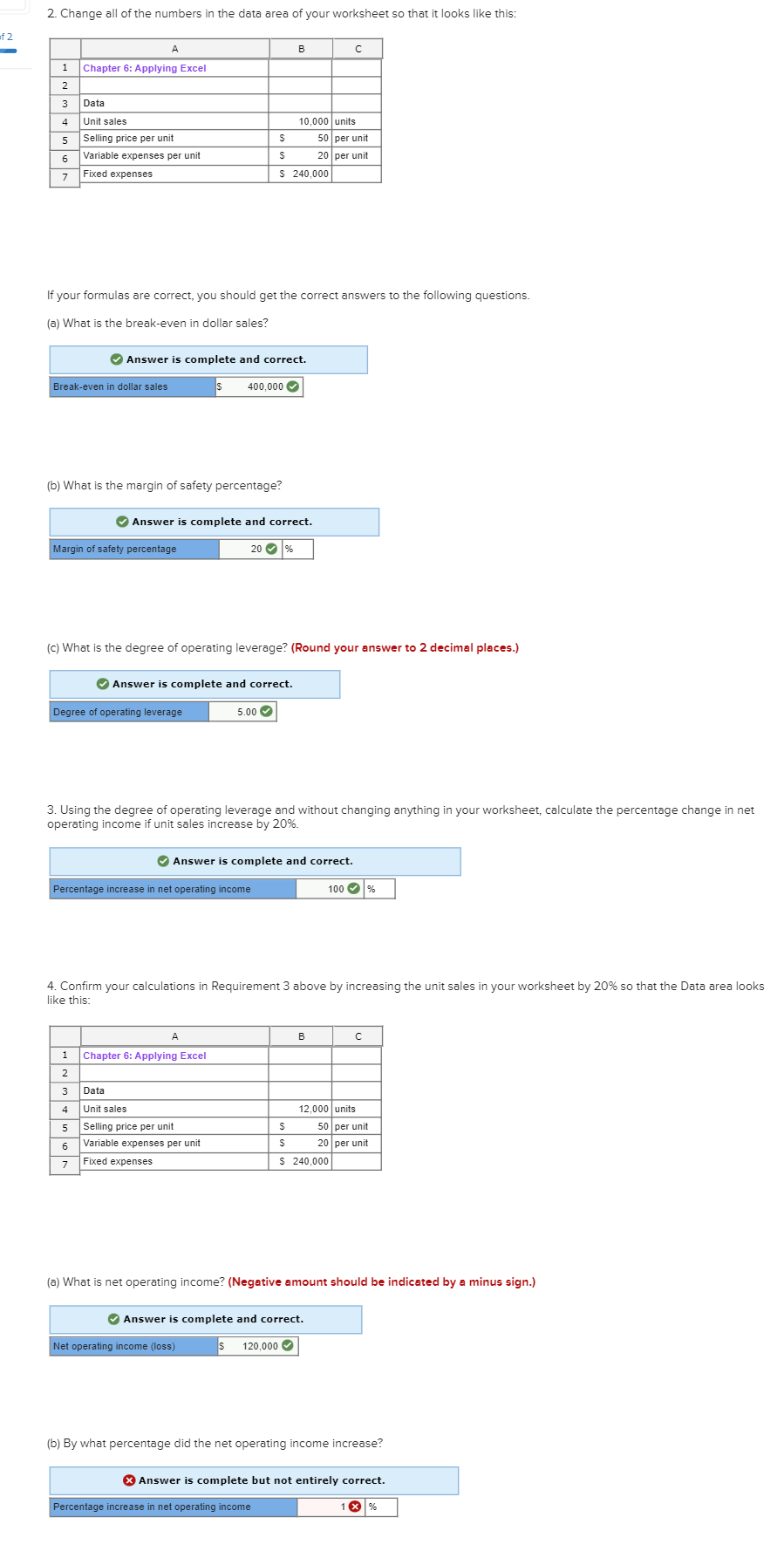 Solved (b) ﻿By what percentage did the net operating income | Chegg.com