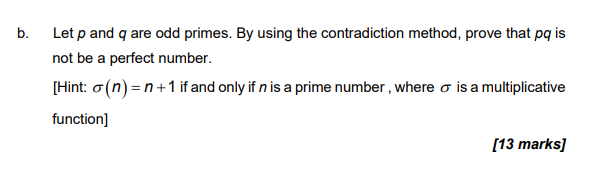 Solved b. Let p and q are odd primes. By using the | Chegg.com