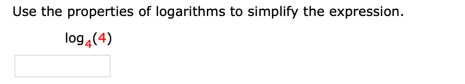 Solved Use the properties of logarithms to simplify the | Chegg.com