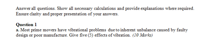 Solved Answer all questions. Show all necessary calculations | Chegg.com